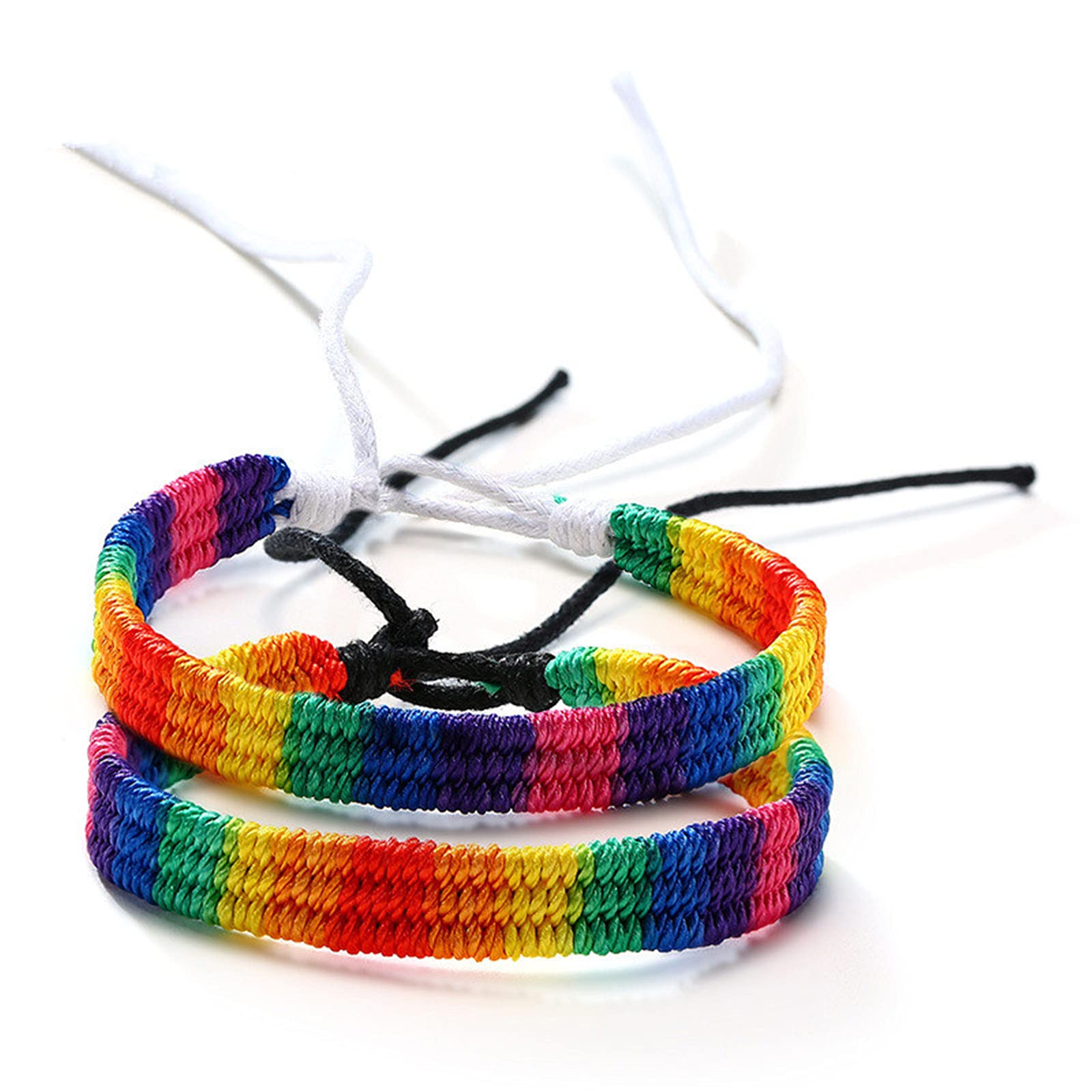 Handmade Braided Pride Bracelet Nanafast Rainbow Pride Bracelet ...
