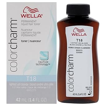 Wella ColorCharm Permanent Liquid Hair Toner T18, White Lady : Amazon ...