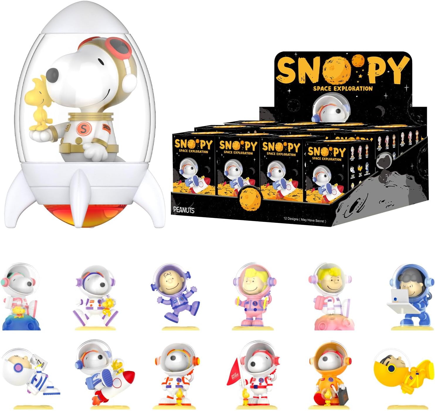 Amazon.com: POP MART Snoopy Action Figure Toy, 12 of 12 Toy Collection ...