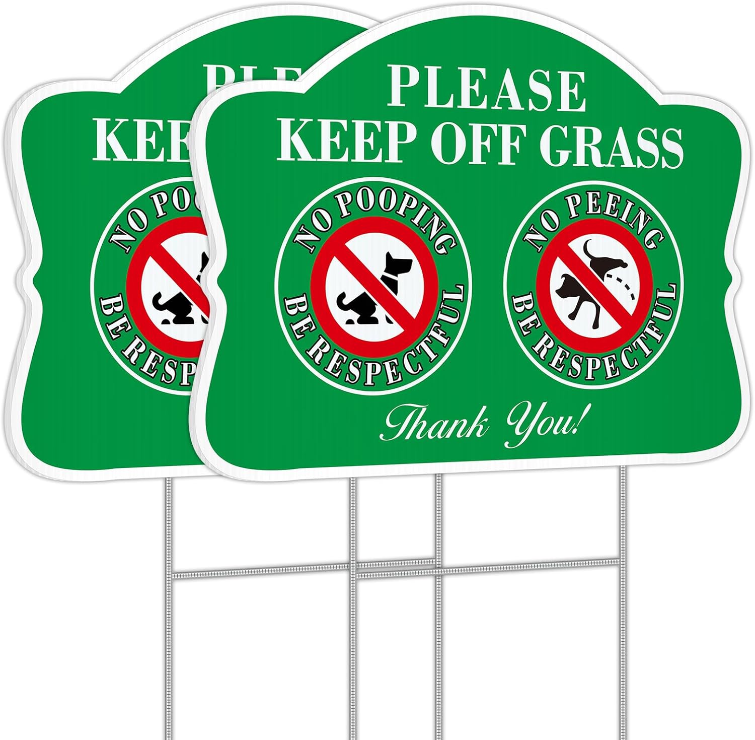 Amazon.com: JIAMING No Pooping Or No Peeing Dog Signs, Keep Off Grass Sign, 2 Pack 12" x 9 ...