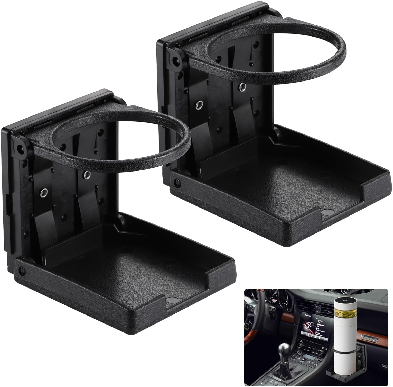 Huiguli Car Cup Holder, 2 Pcs Folding Drink Holder, Bottle Can ...