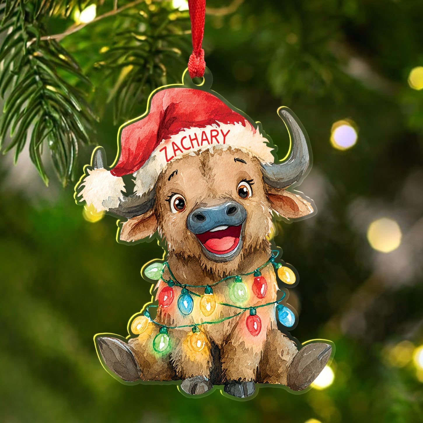 Amazon.com: Personalized Buffalo Bison Acrylic Ornament Christmas 2025 ...
