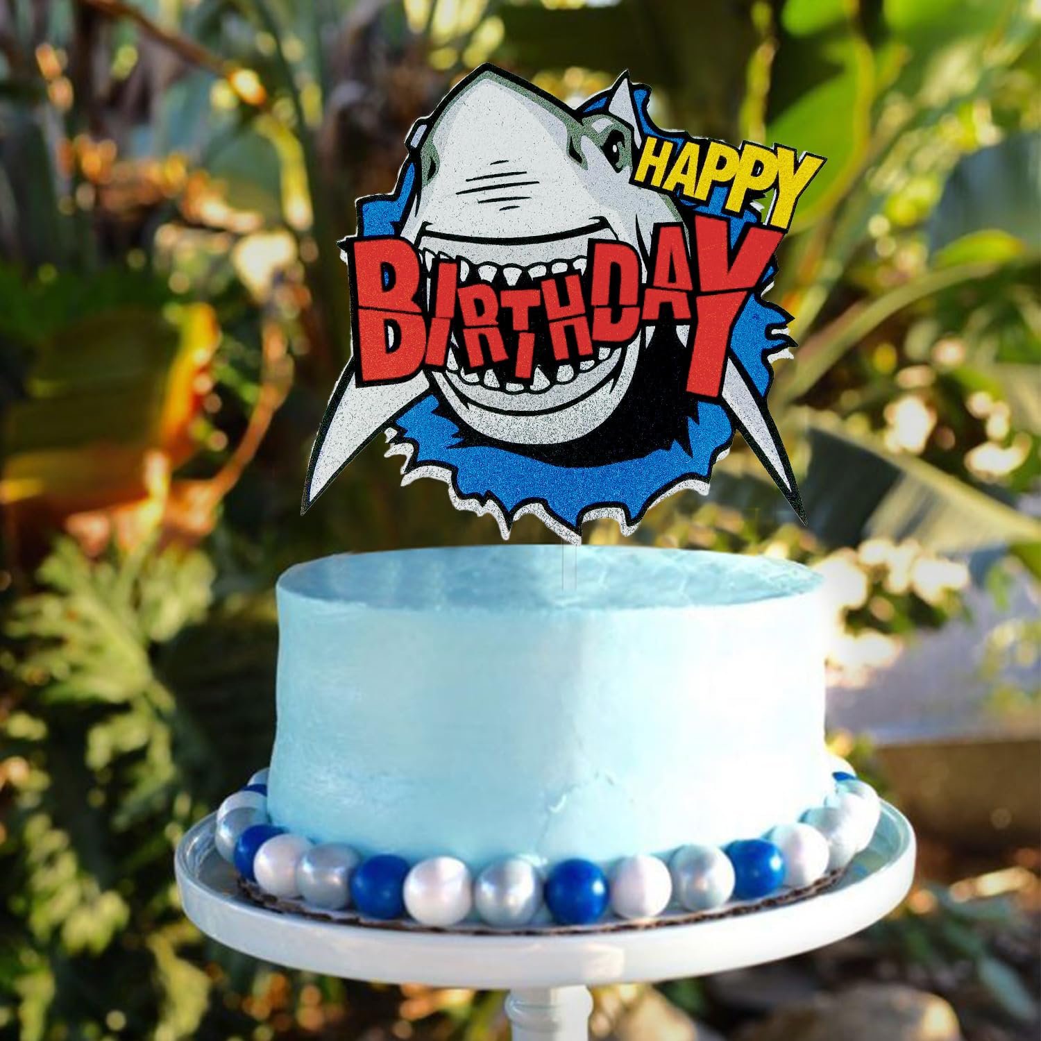 Snapklik.com : Shark Cake Topper, Shark Birthday Decoration, Shark ...