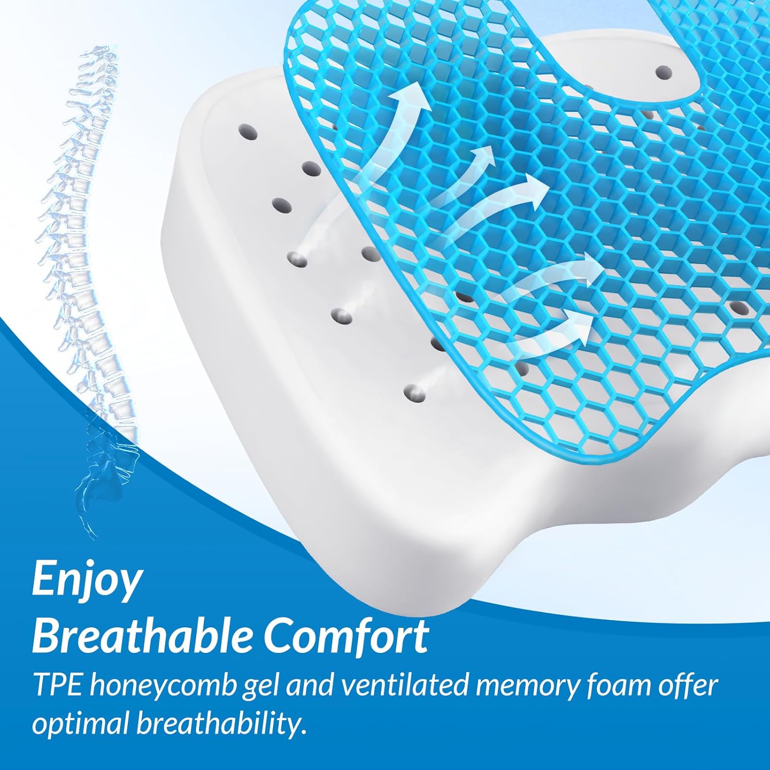 ZIKEE Office Seat Cushion with TPE Gel, Enhances Philippines | Ubuy
