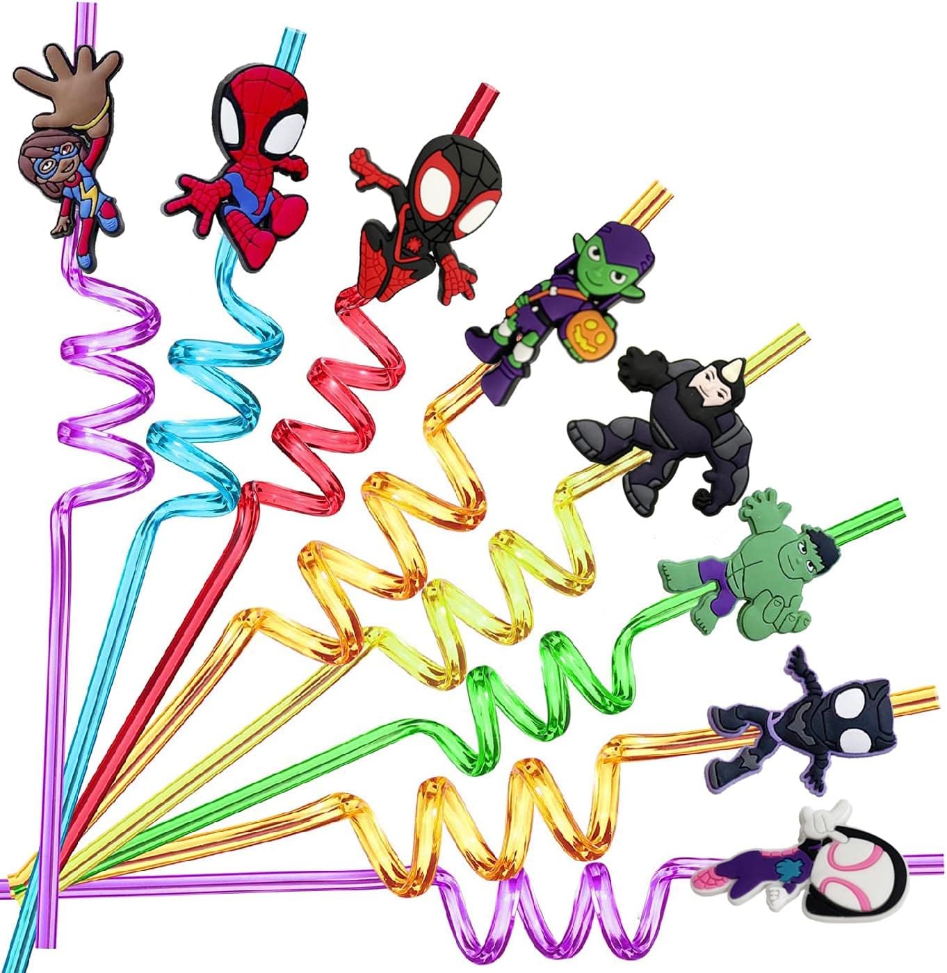 Amazon.com: 24 Spider and His Amazing Friends Party Favors Reusable ...