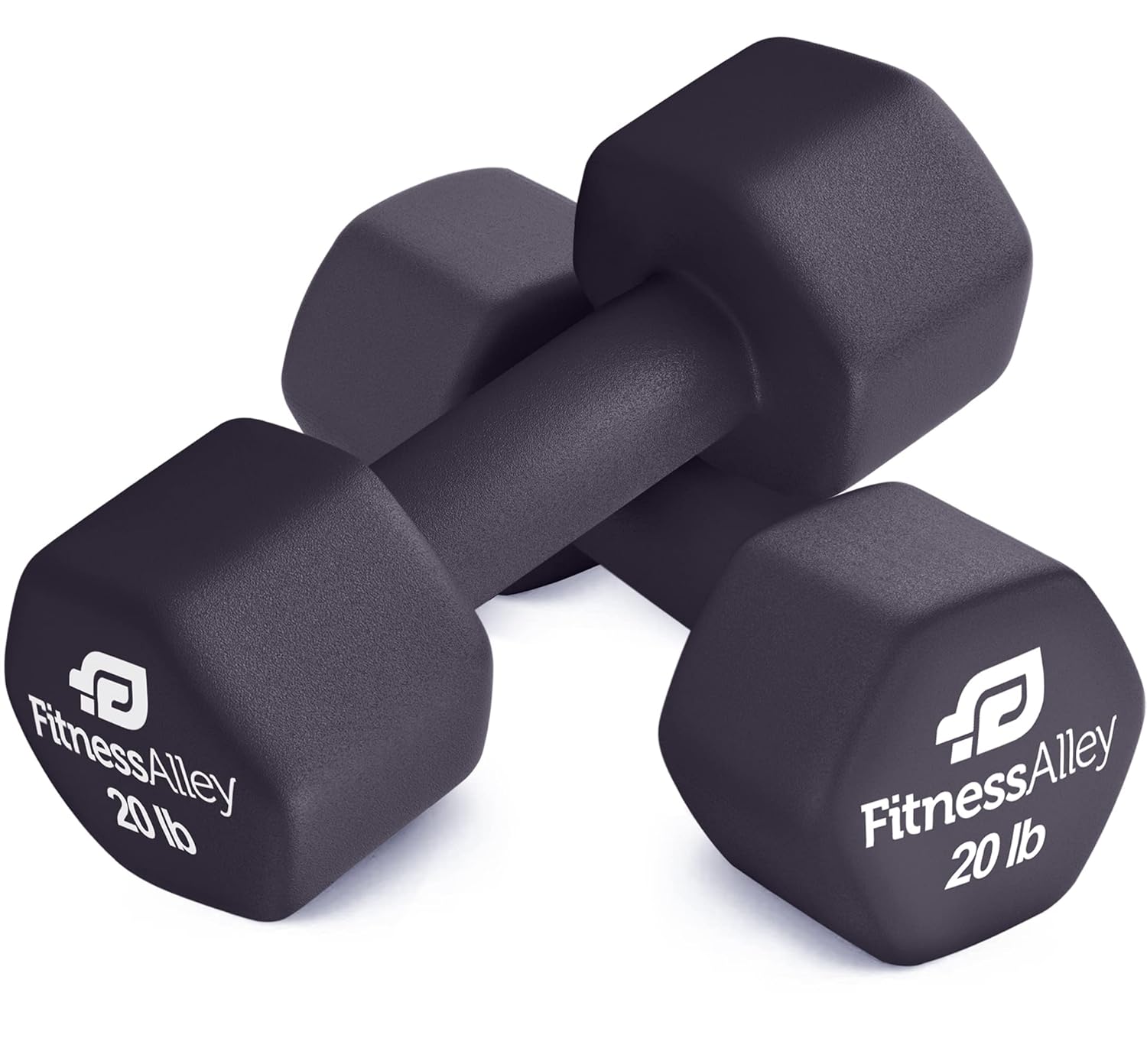 Buy Fitness Alley 20Lb Neoprene Dumbbell Set Coated for Non Slip Grip ...