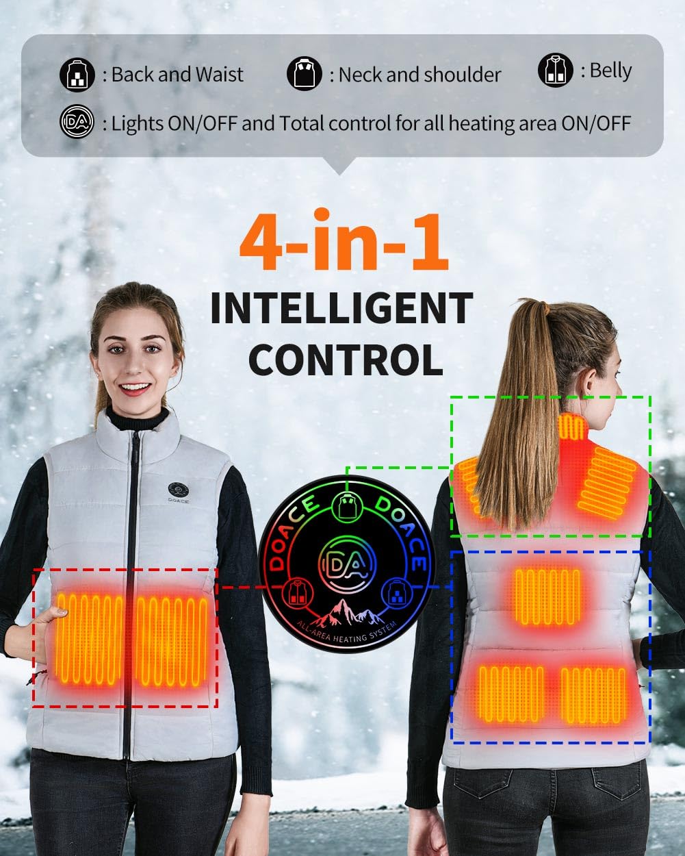 Snapklik.com : Heated Vest For Women, Smart Electric Heating Vest ...