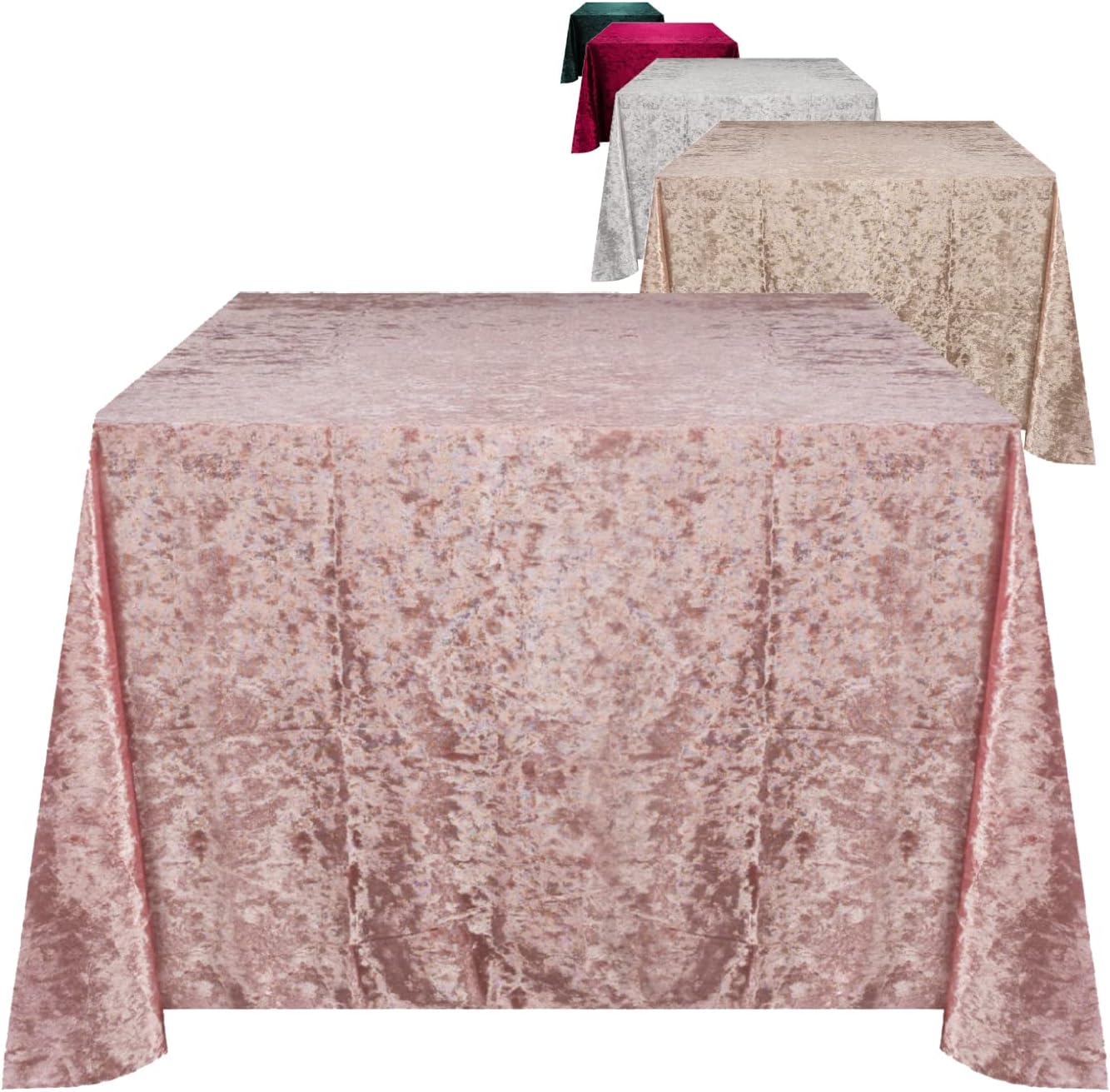 Amazon.com: Elegant Square Tablecloth 90 Inch, Made With Fine Crushed ...