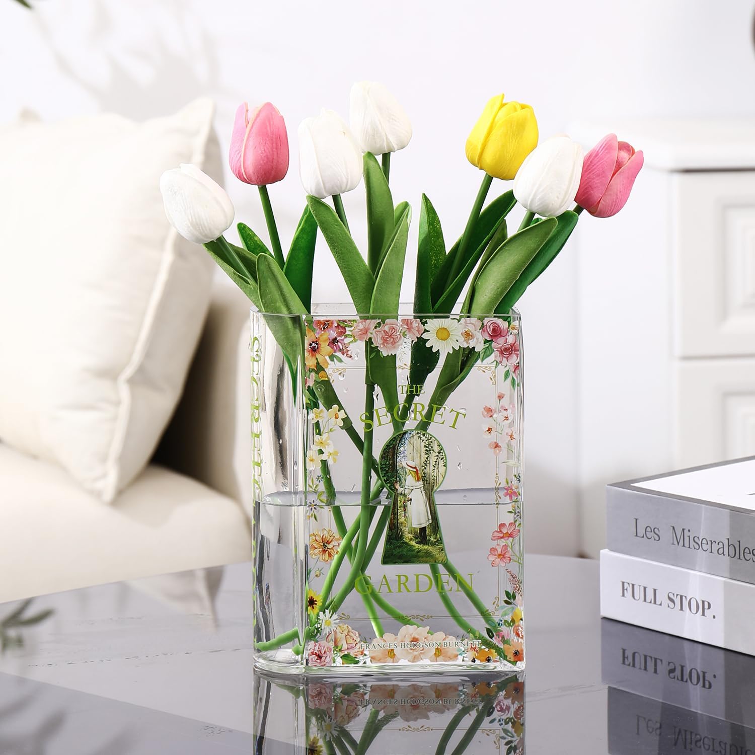 Amazon.com: Spring Clear Book vase for Flowers - Aesthetically Designed ...
