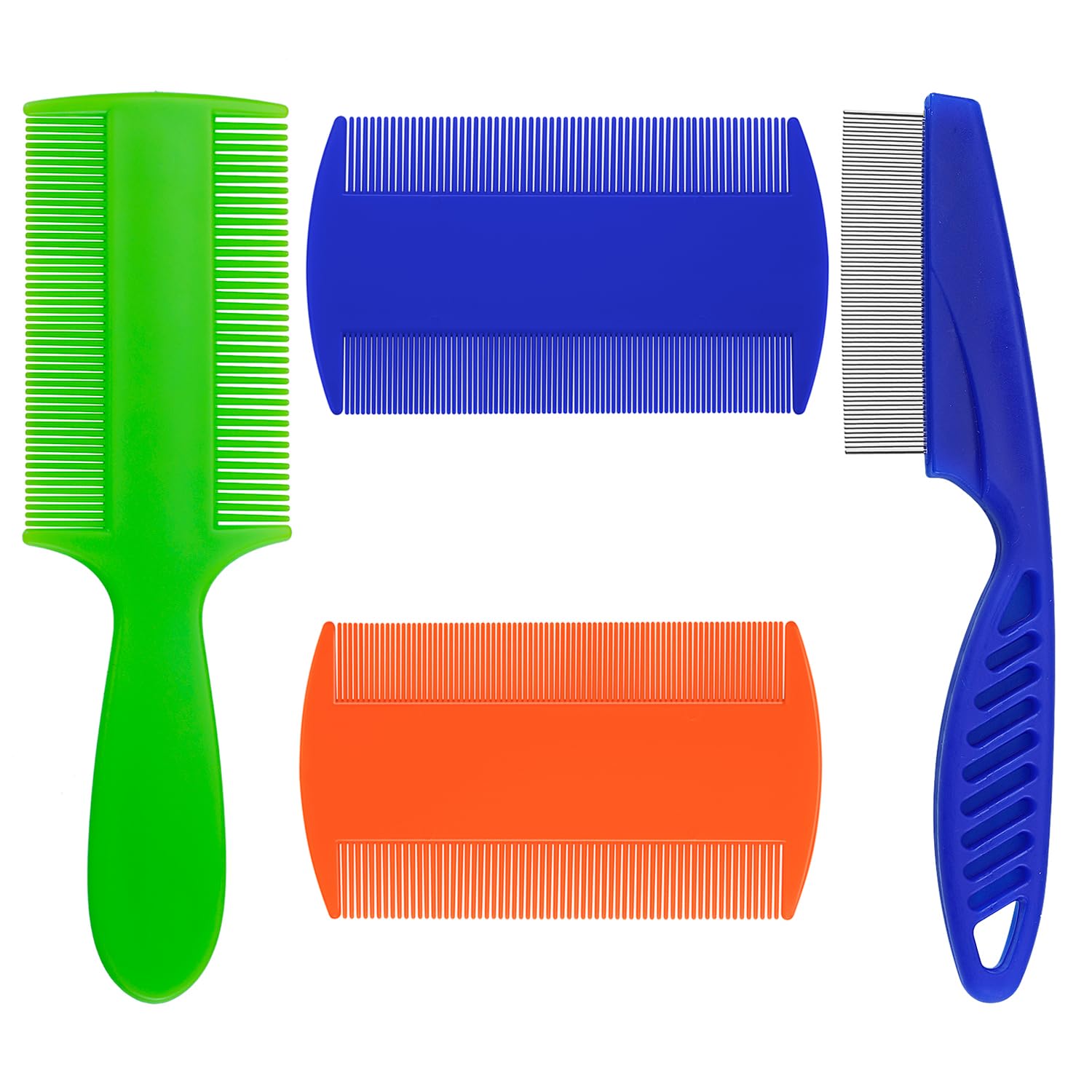 Snapklik.com : 4-Piece Lice Comb Set, Double Sided Fine Tooth Lice Comb ...