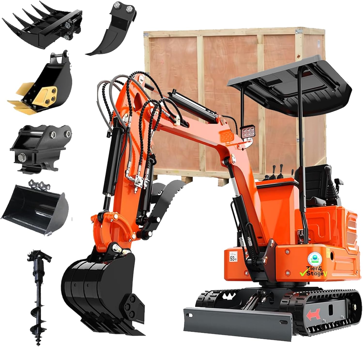 Amazon.com: DigMaster 2650lb Mini Excavator, 90% Pre-Assembled with 13 ...