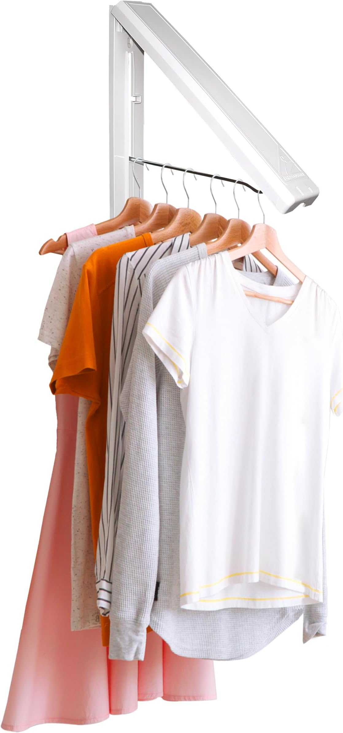 Amazon.com: Double Foldable Clothing Rack w/ Extension Rod, Wall ...