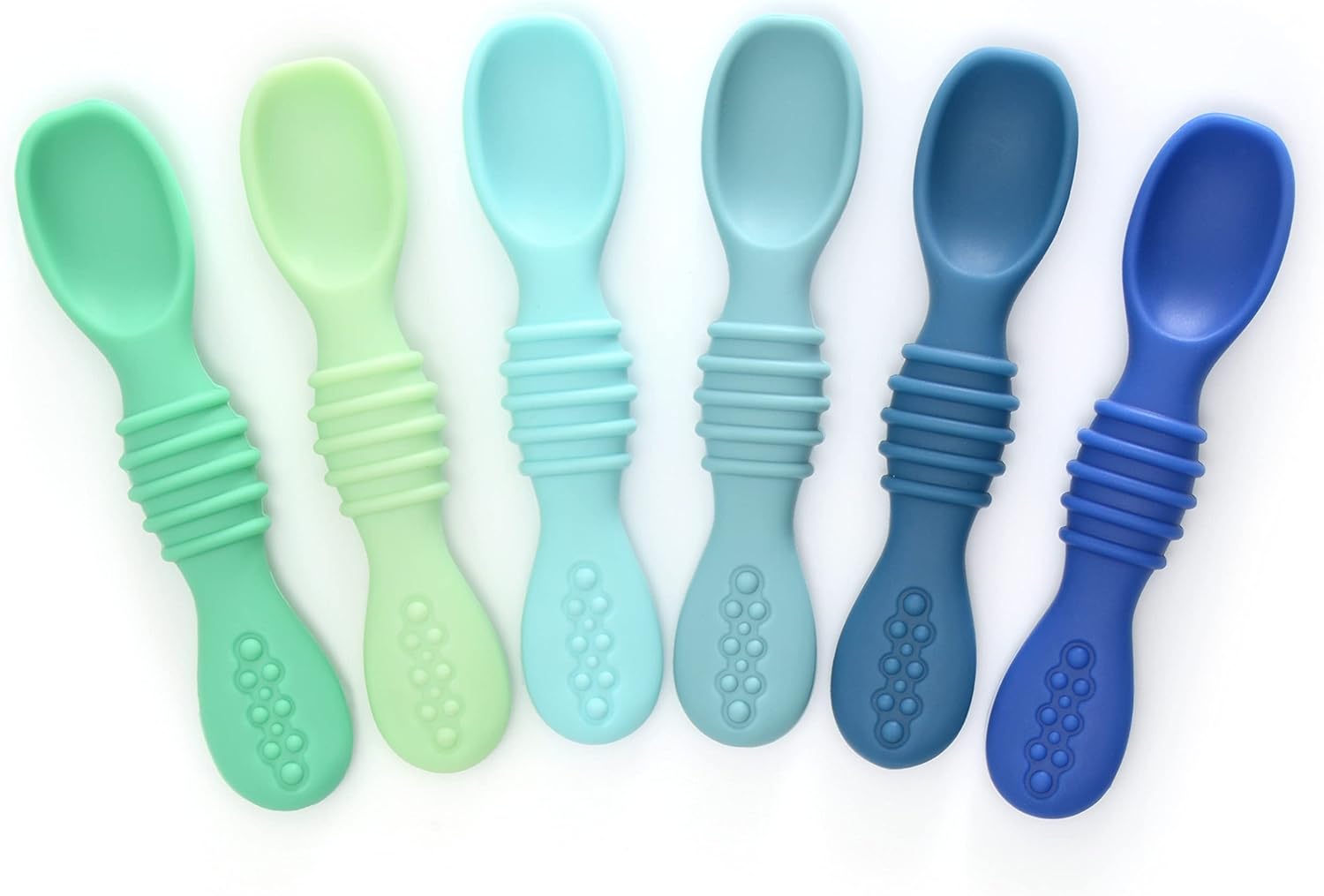 Amazon.com : PrimaStella Silicone Rainbow Chew Spoon Set for Babies and ...