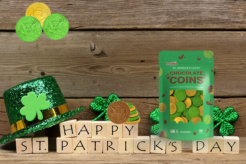 Snapklik.com : Fruidles St Patricks Day Chocolate Coins, Gold And Green ...