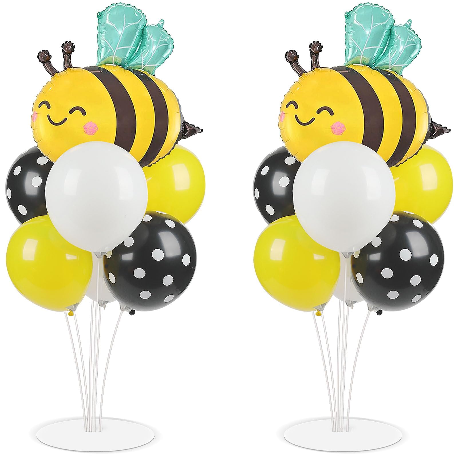 Amazon.com: Bee Birthday Party Balloons Stand Kit 2 Sets with 2 Bumble ...