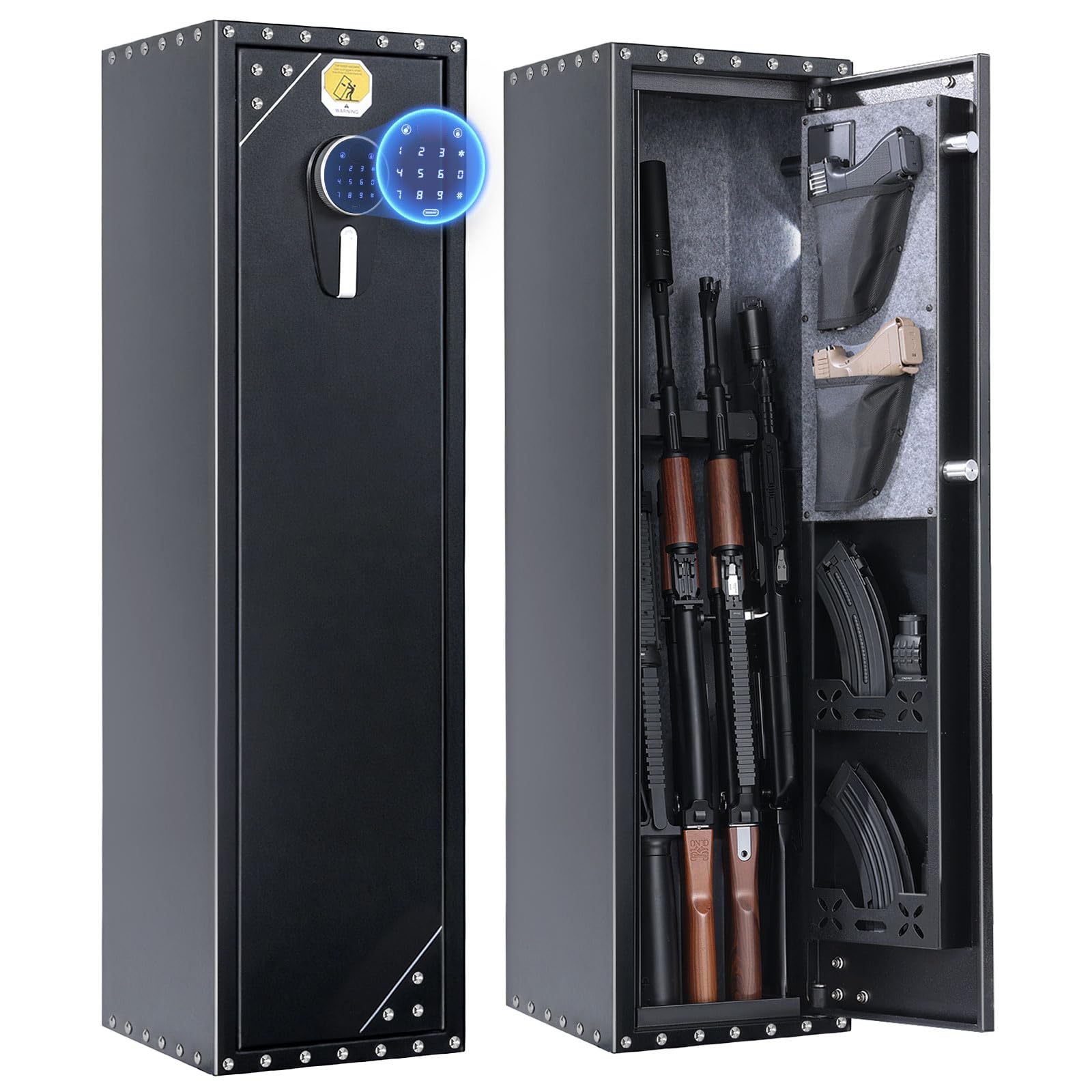 Amazon.com: BlackSmith Gun Safe for Rifle Pistols Home Gun Rifle Safe ...