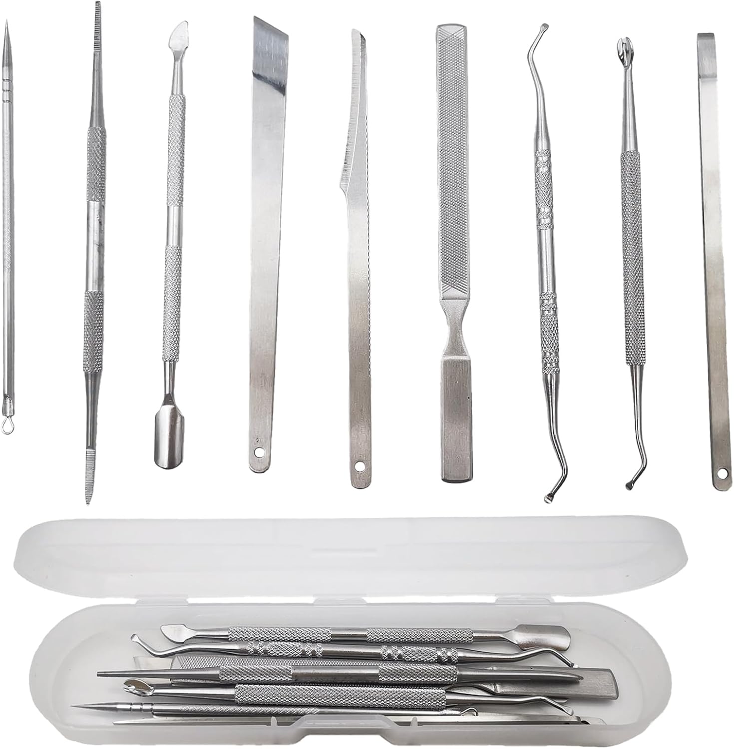 9 Pcs Ingrown Toenail Tool Kit for Feet,Toe Nail Kit File Scraper Tool ...