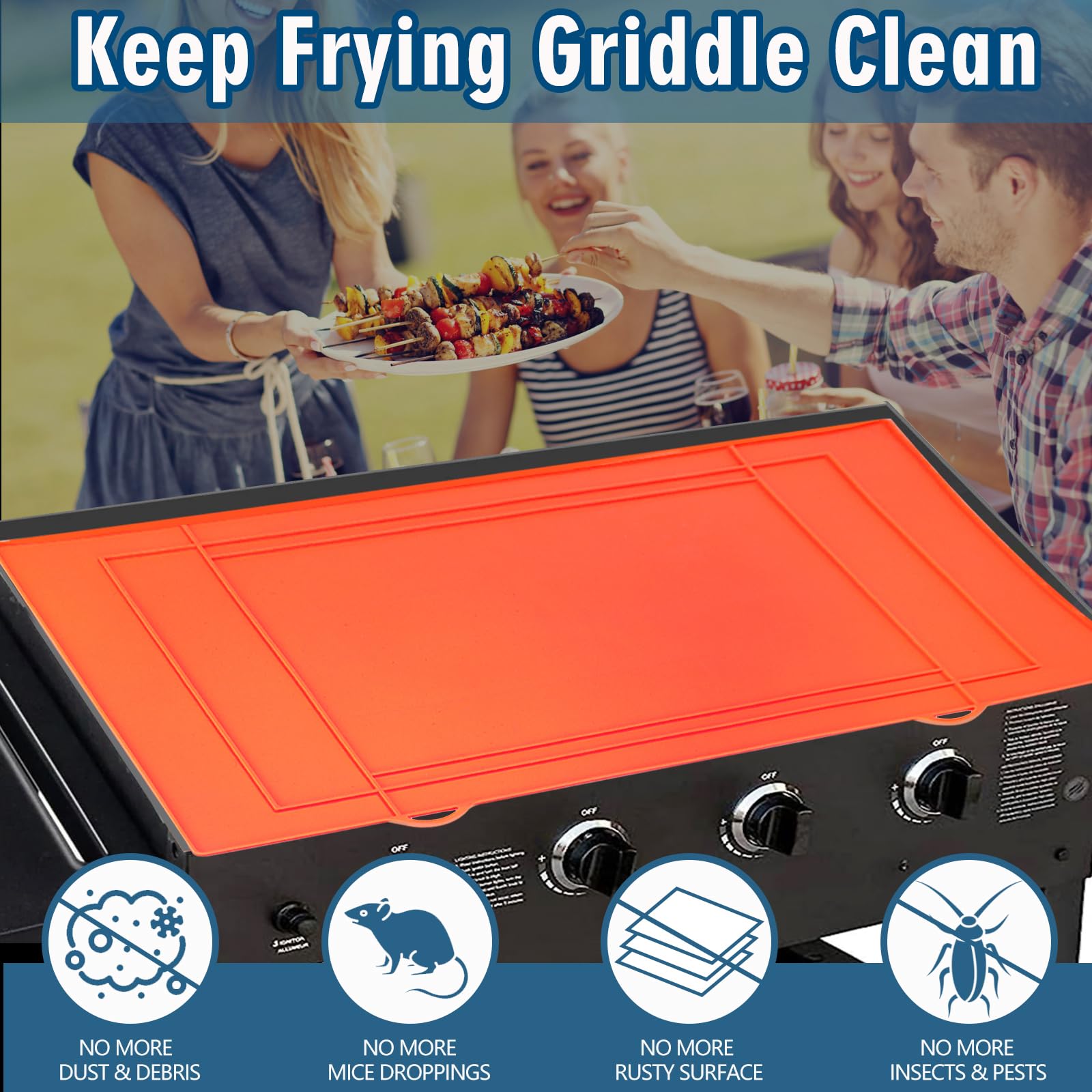 MOFEEZ Griddle Mat, Food Grade Silicone Mat, Customizable Size ...