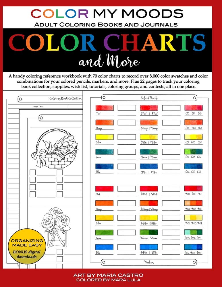 Color Charts and More by Color My Moods Adult Coloring Books and ...