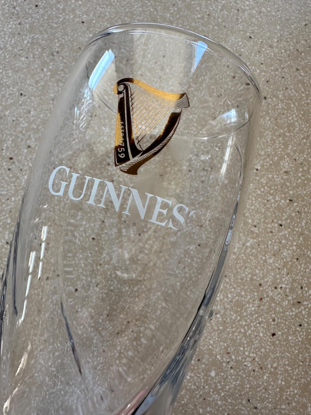 Guinness Logo Unisex Pint Glass Transparent, Glass, 2 Count (Pack of 1 ...