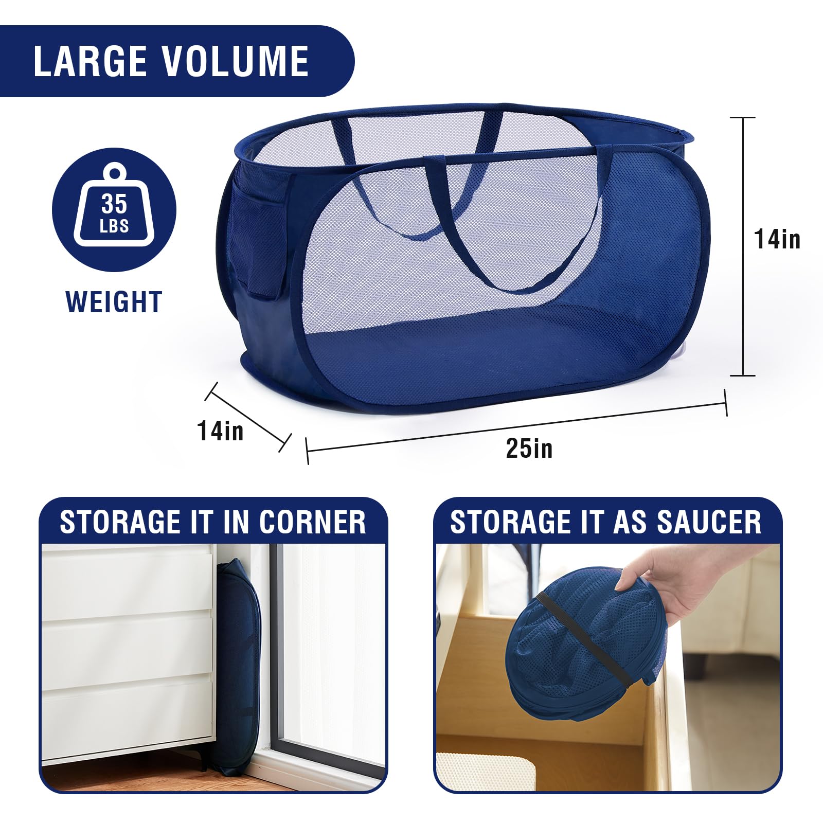 Snapklik.com : TECHMILLY Mesh Pop Up Laundry Basket