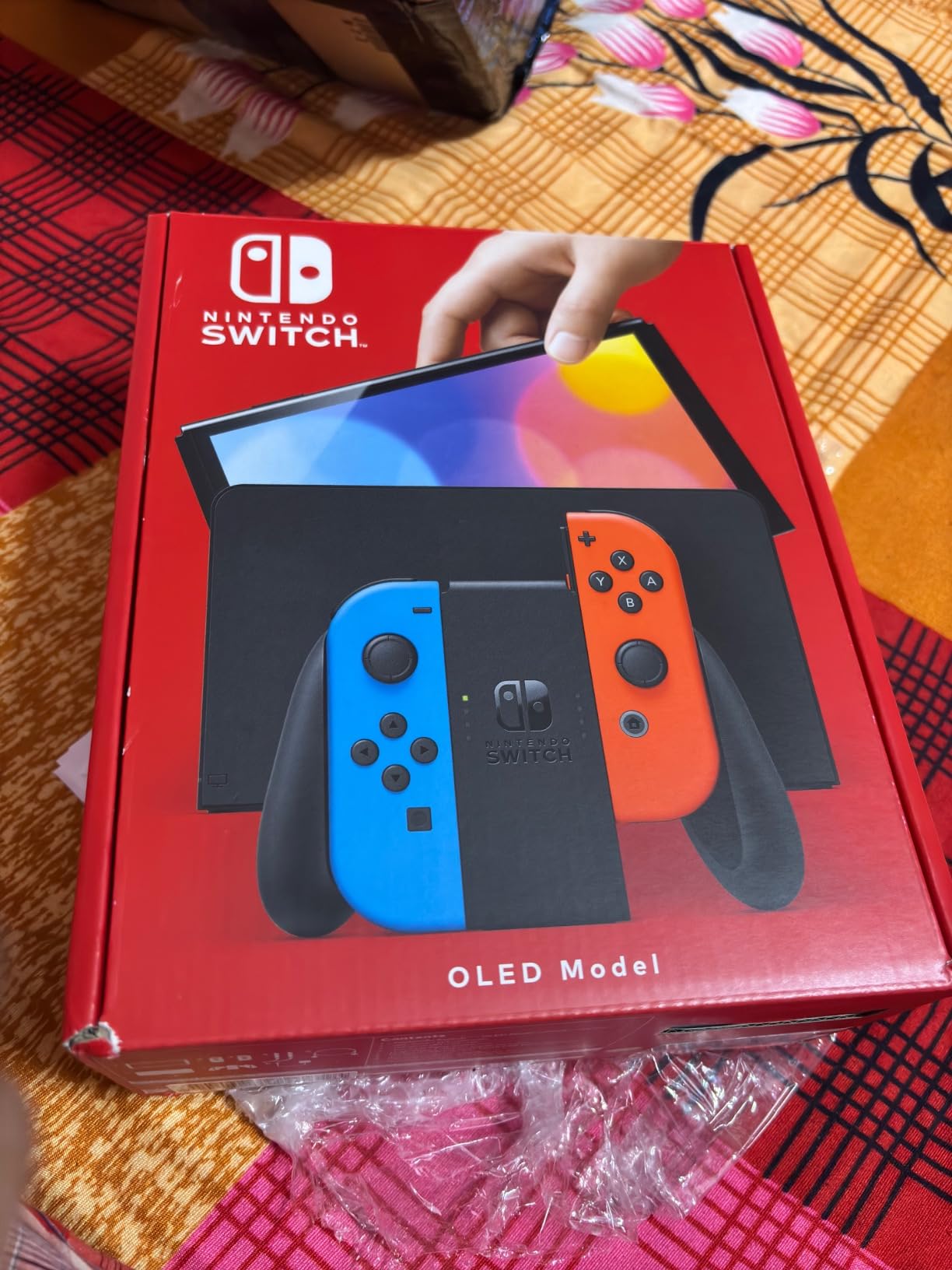 Nintendo Switch OLED model With Neon Red & Neon Blue Joy-Con : Amazon ...