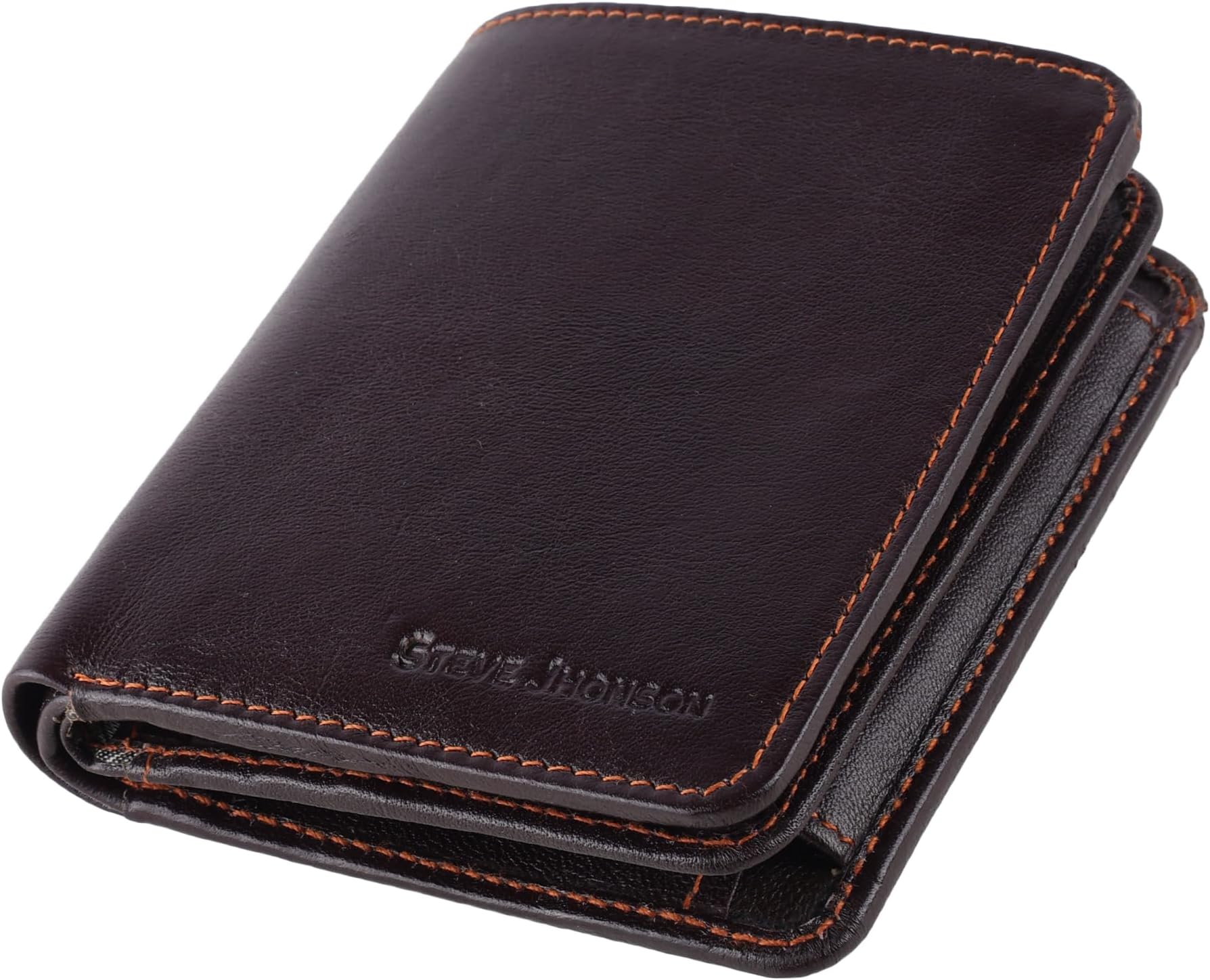 Buy BBELLE CO. Slim Trifold Leather Wallet with RFID Protection ...