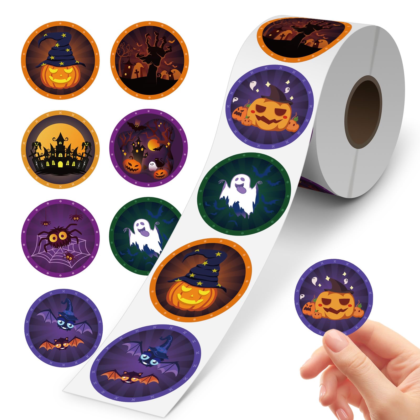 Amazon.com: Halloween Stickers for Kids 504 Pcs, Cute Halloween ...