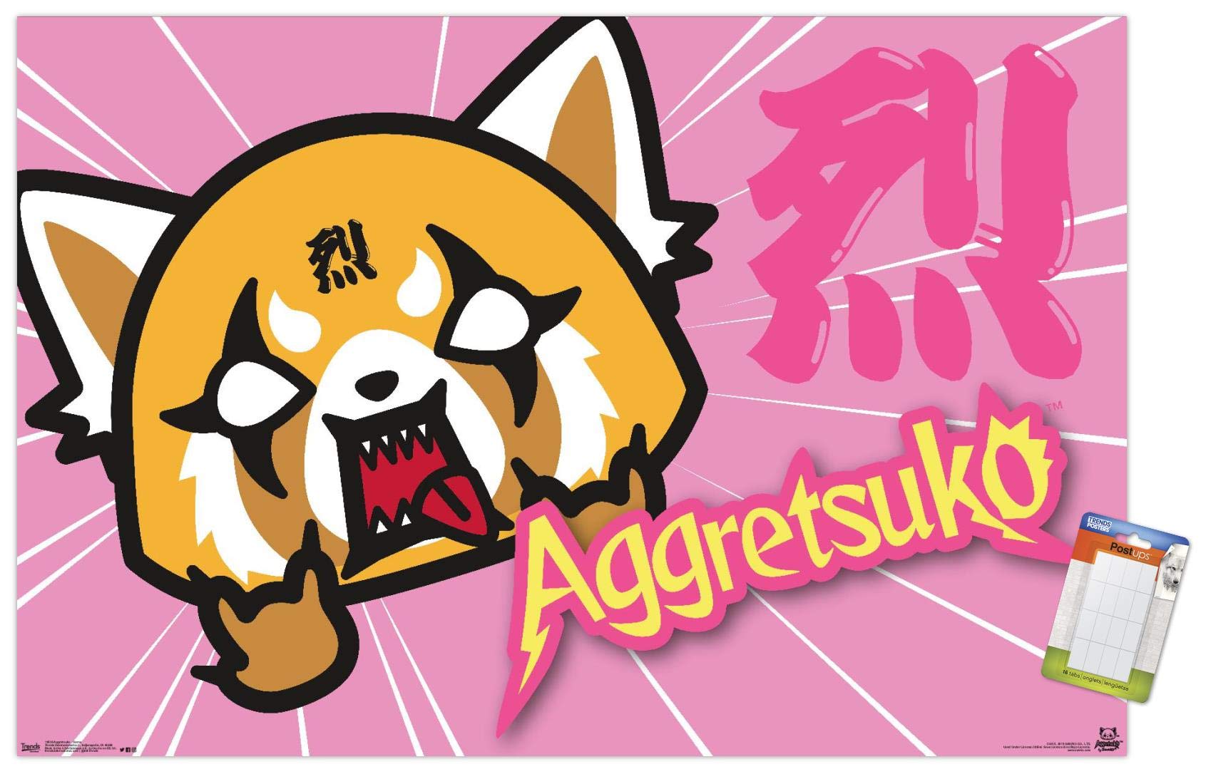 Amazon.com: Trends International Aggretsuko-Horns Wall, 22.375" x 34 ...
