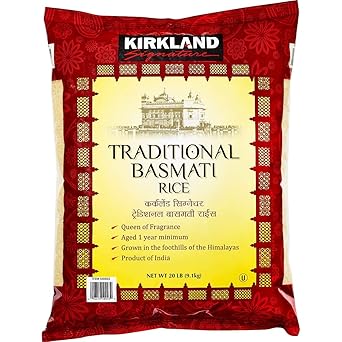 Amazon.com : Kirkland Signatures Basmati Rice - 20 Lbs. (9.1kg ...