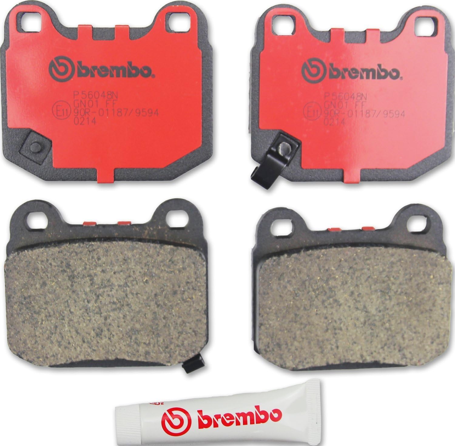 Amazon.com: Brembo P56048N Premium Ceramic Rear Disc Brake Pad Set ...