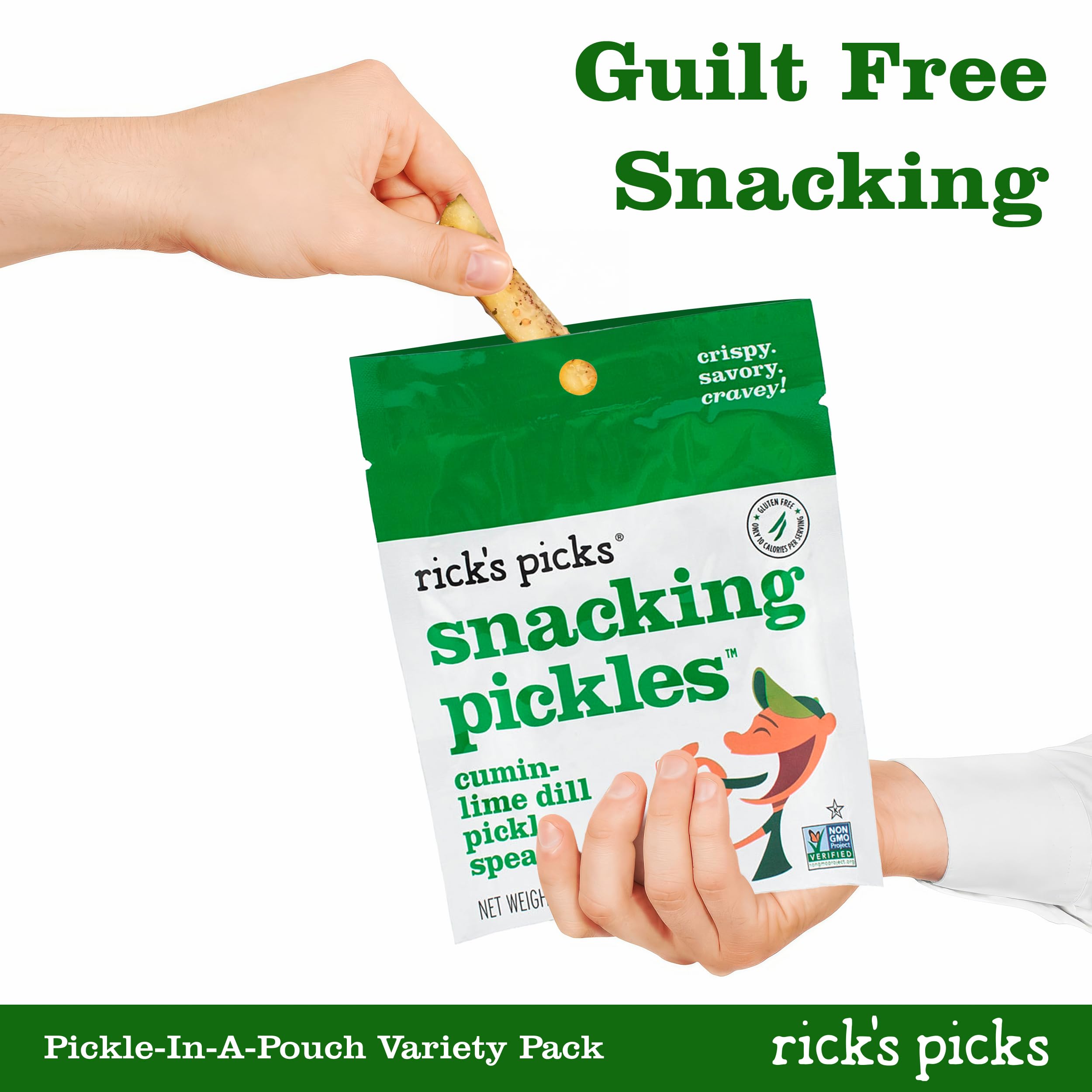 Snapklik.com : Ricks Picks Snacking Pickles In A Pouch, New Tasters ...