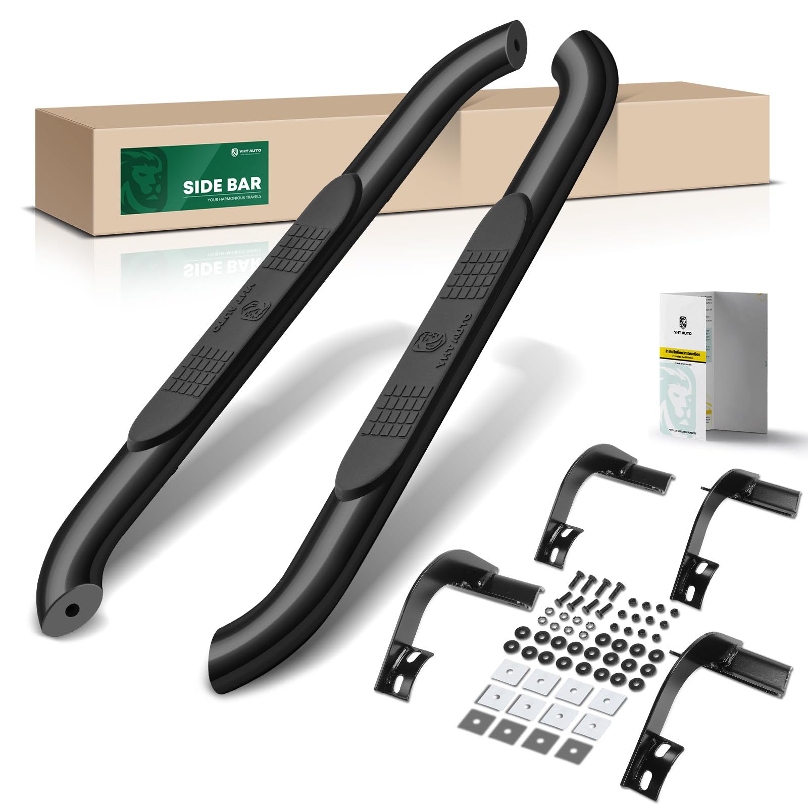 Amazon.com: YHTAUTO 4 Inch Running Boards Side Steps Fit Ford F-150 ...