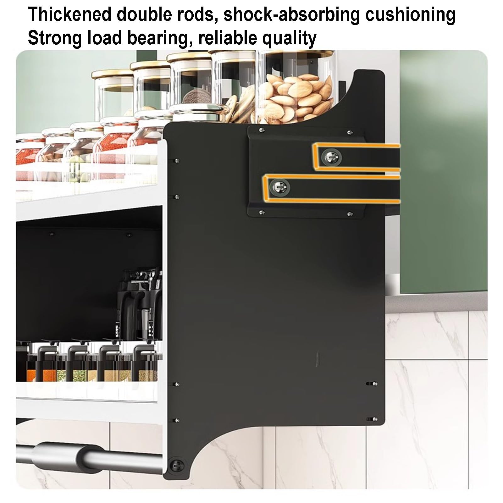 High Cabinet Organizer Drop Down Emyjay Pull Down Cabinet Shelf ...