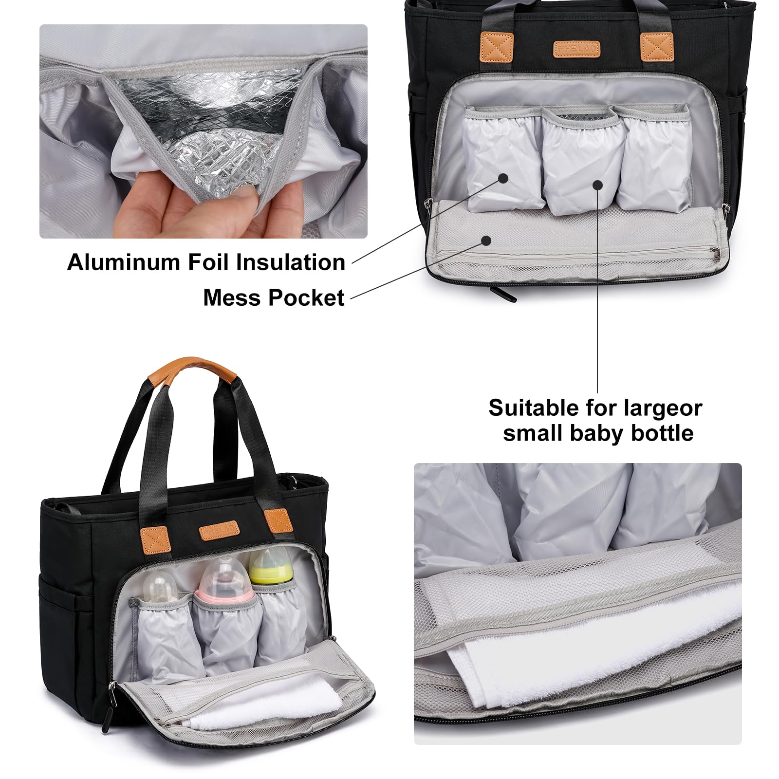 Multifunction Crossbody With Pacifier Holder Multifunction Diaper Bag ...