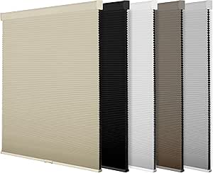 Amazon.com: BERISSA Pull Down Cordless Cellular Shades 100% Blackout Room Darkening Window ...