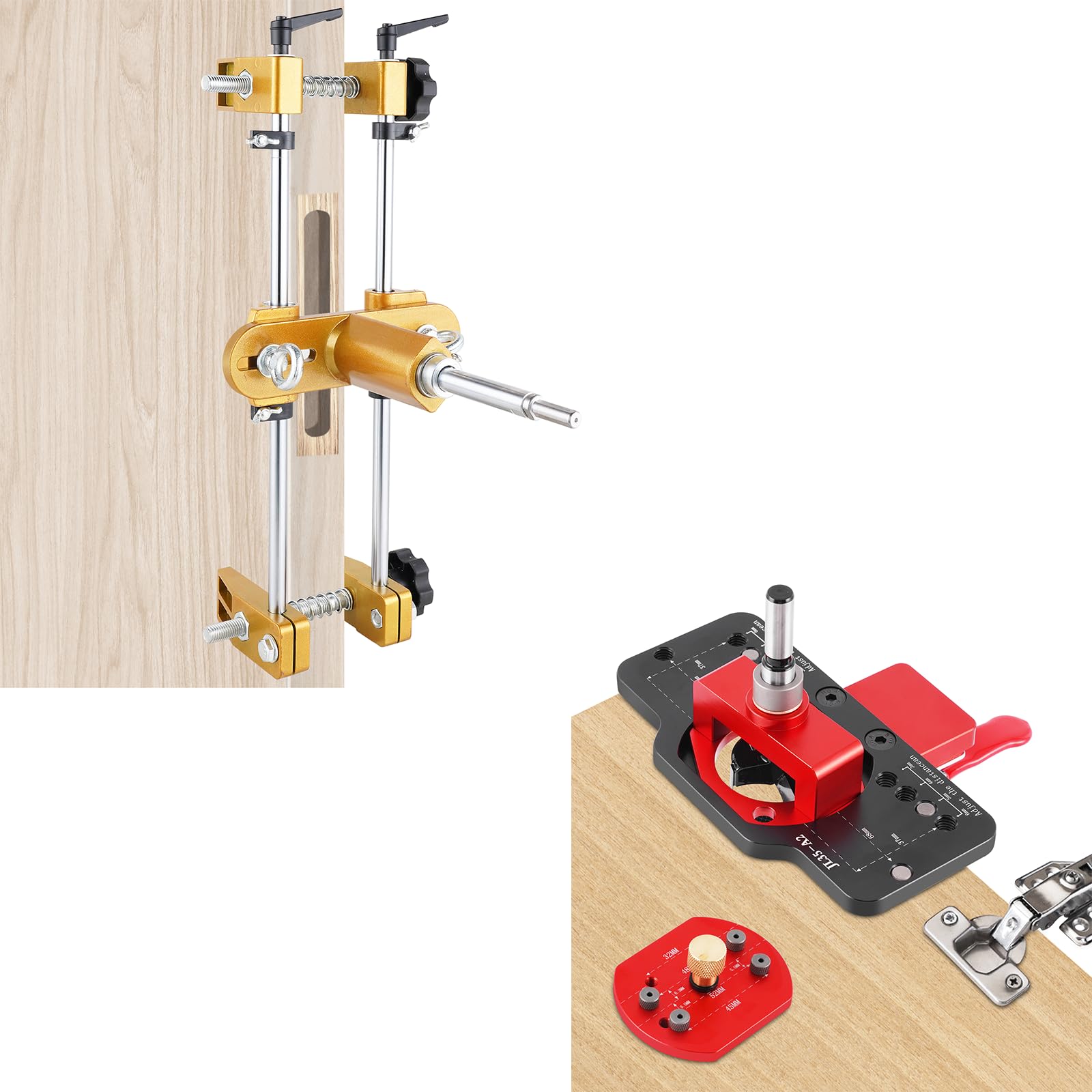 Meticuloso Door Lock Hole Opener Kit, Updated Lock Mortiser for Wooden ...