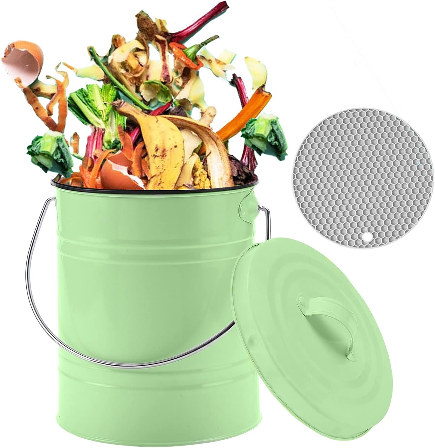 Amazon.com : Gold Star Kitchens - Kitchen Compost Bin - Countertop Pail ...