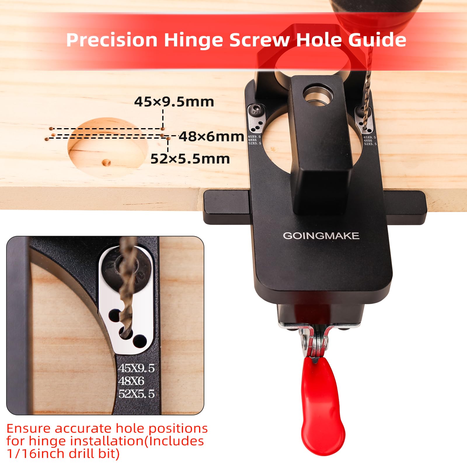 Snapklik.com : GOINGMAKE S1 Compact Metal Concealed Hinge Jig