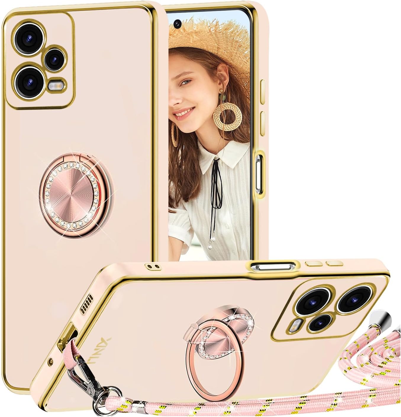 TVVTPU Cover per Xiaomi Redmi Note 12 Pro 5G/Poco X5 Pro 5G con Cordino ...