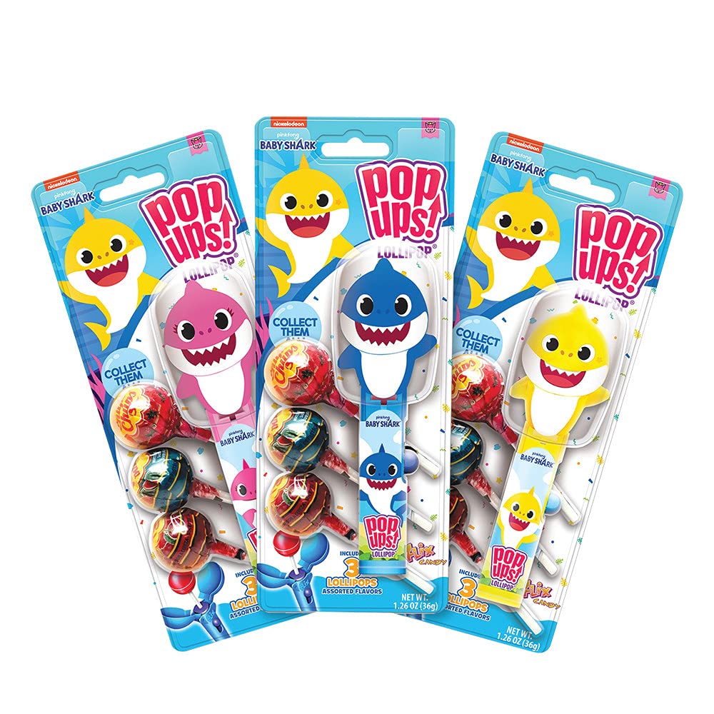 Buy Flix Candy Baby Shark Pop Ups Blister Pack, with Chupa Chups ...