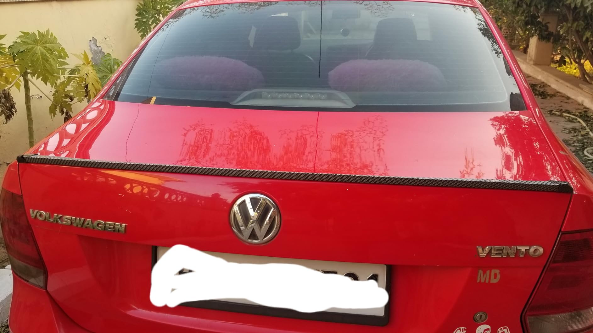 ROYALTECH Black Carbon Fiber Car Rear Spoiler Wing Lip Trunk Dicky ...