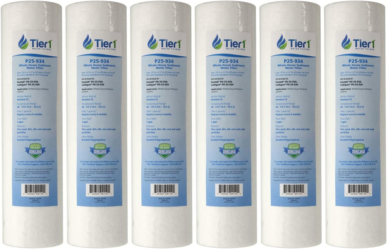 Amazon.com: Tier1 25 Micron 10 x 2.5 Inch | 6-Pack Spun Wound ...