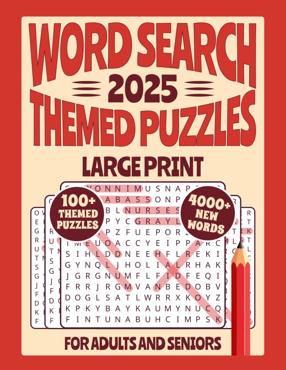 Large Print Word Search For Adults and Seniors: 100+ Themed Full-Page ...
