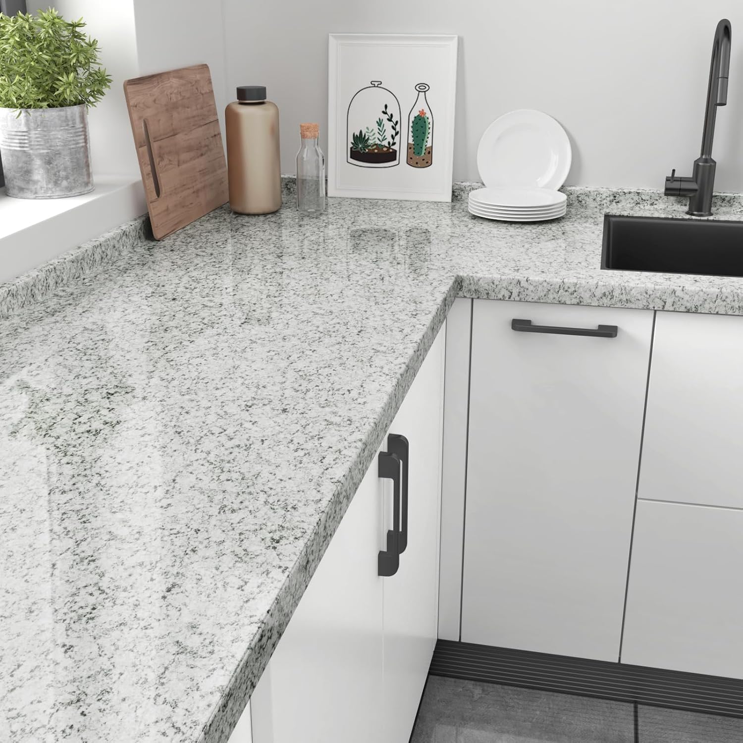 Wallderful Granite Contact Paper for Countertops Peel and Stick ...