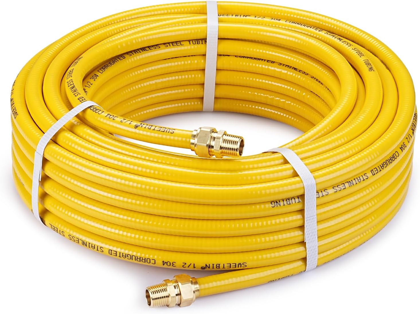 33FT 1/2" CSST Gas Line Hose, 1/2 Inch Flexible Line for Natural Gas ...