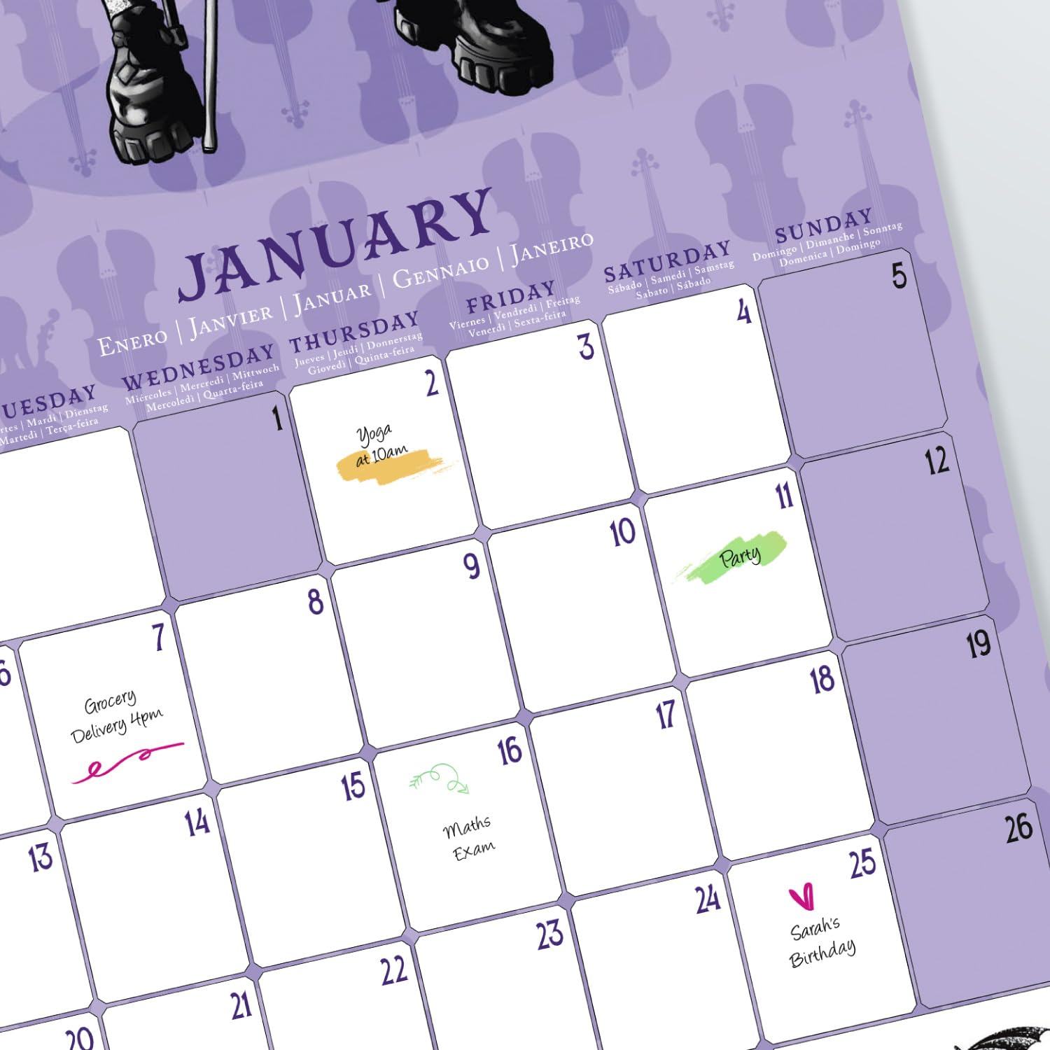Grupo Erik Wednesday Wall Calendar 2025 | 12″ x 12″ Square Calendar ...