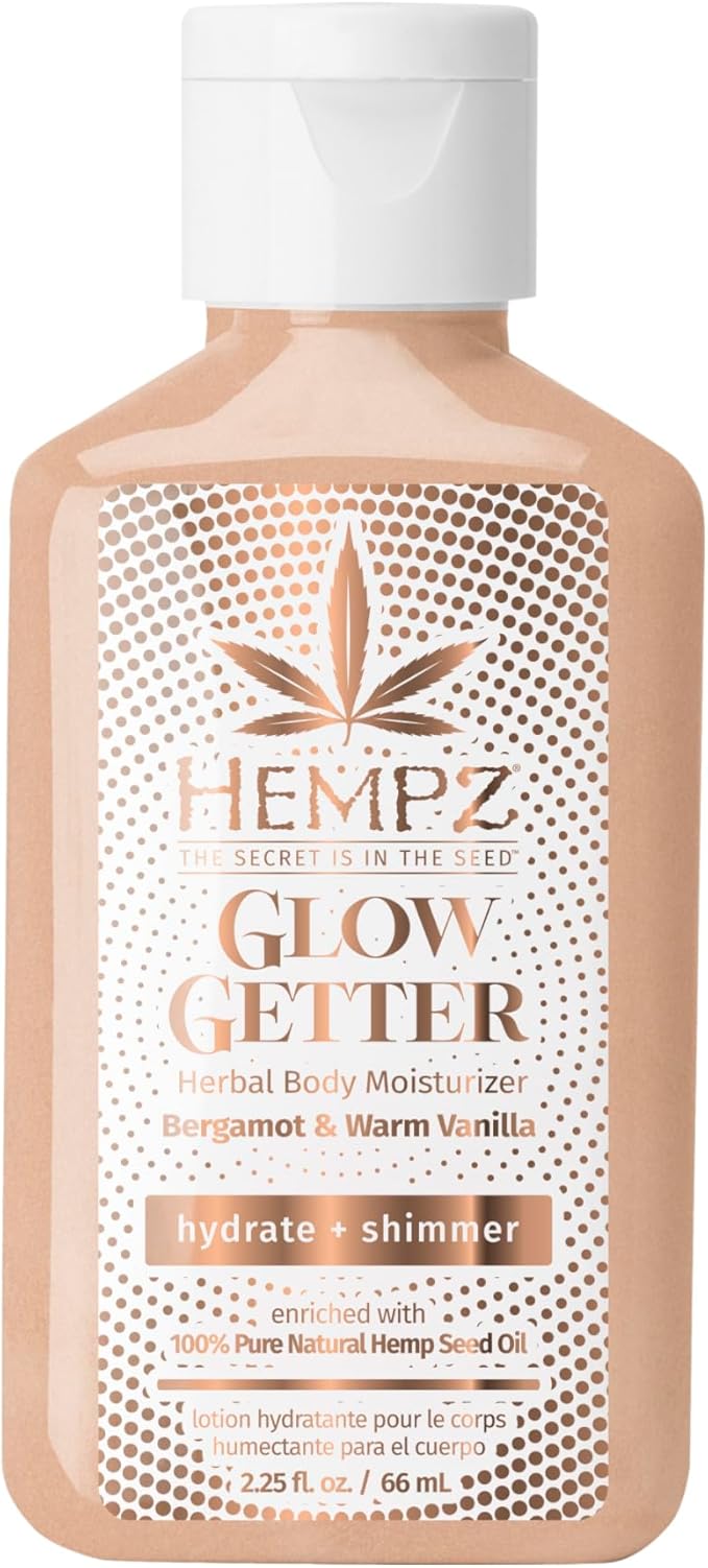 Hempz Mini Glow Getter Body Lotion, Hydrating Moisturizer with Shimmer ...