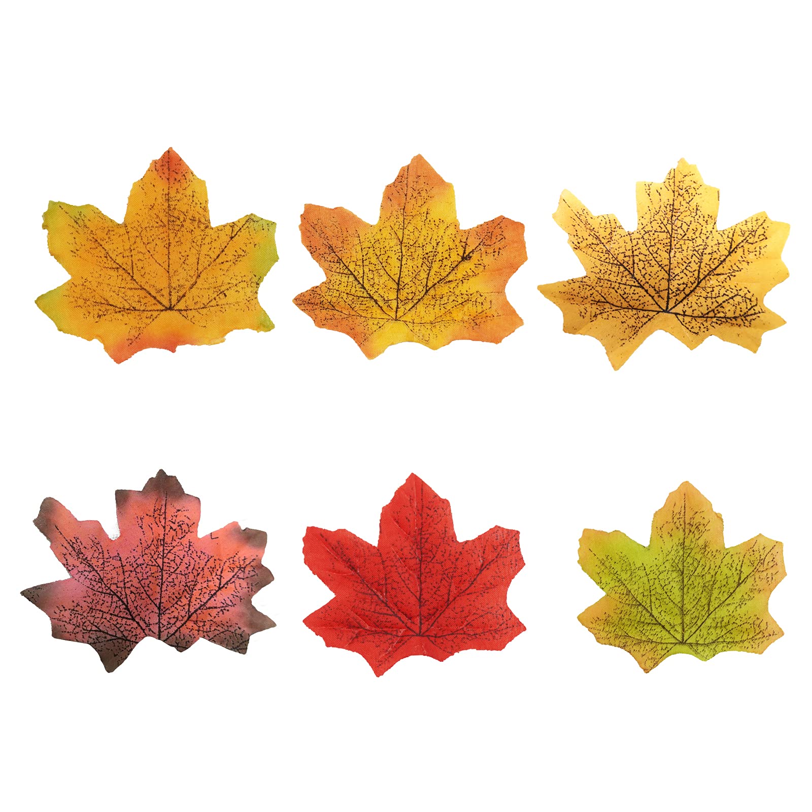 Amazon.com: Tepaler 300PCS Artificial Fall Maple Leaves Fake Silk ...