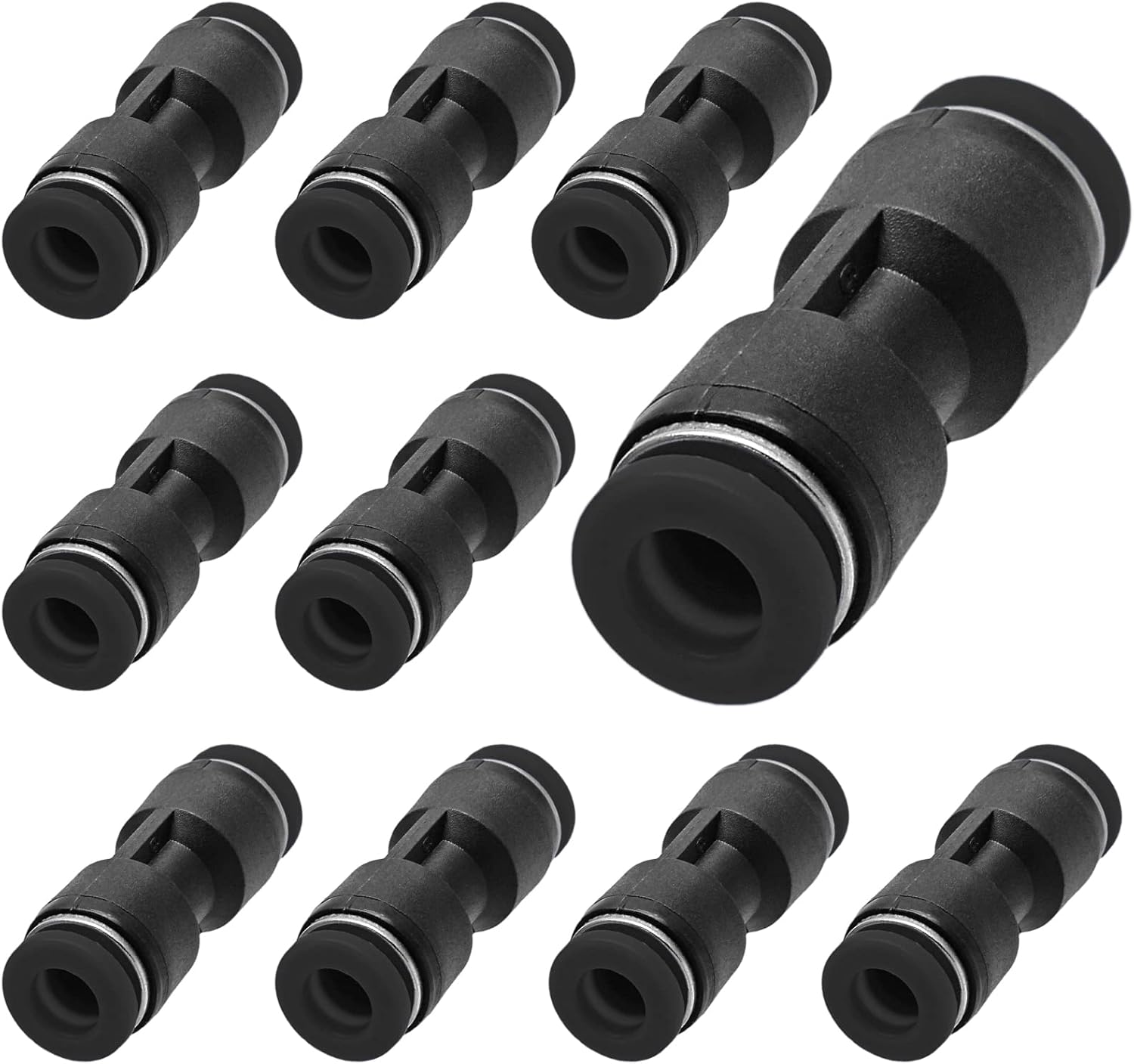 Waziaqoc 10 Pack Straight Push Connectors, 1/4 inch Tube OD Straight ...